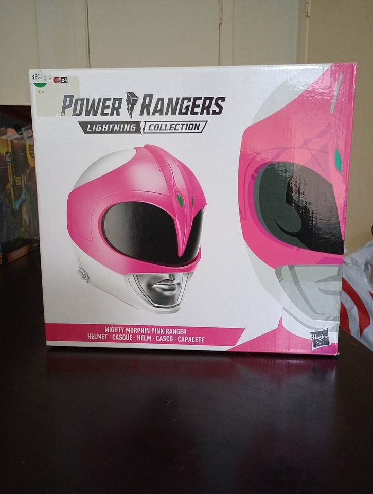 Hasbro Mighty Morphin Power Rangers Pink Ranger Helmet Lightning ...