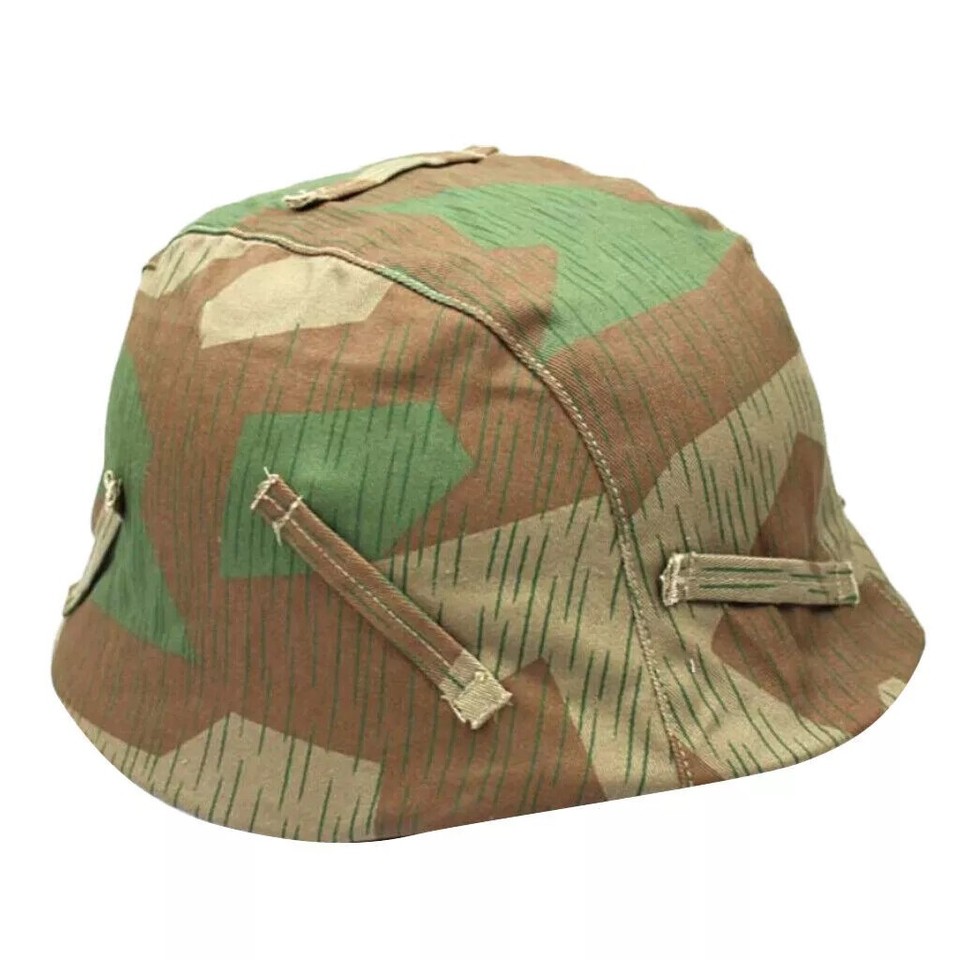 WW2 GERMAN M34 M42 HELMET SPLINTER PATTERN CAMOUFLAGE CANVAS FIELD ...