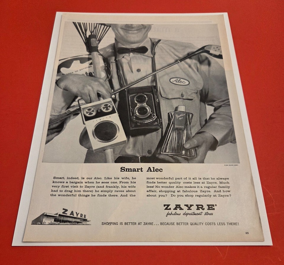 Vintage ZAYRE department store print ad from a 1962 LIFE magazine FREE ...
