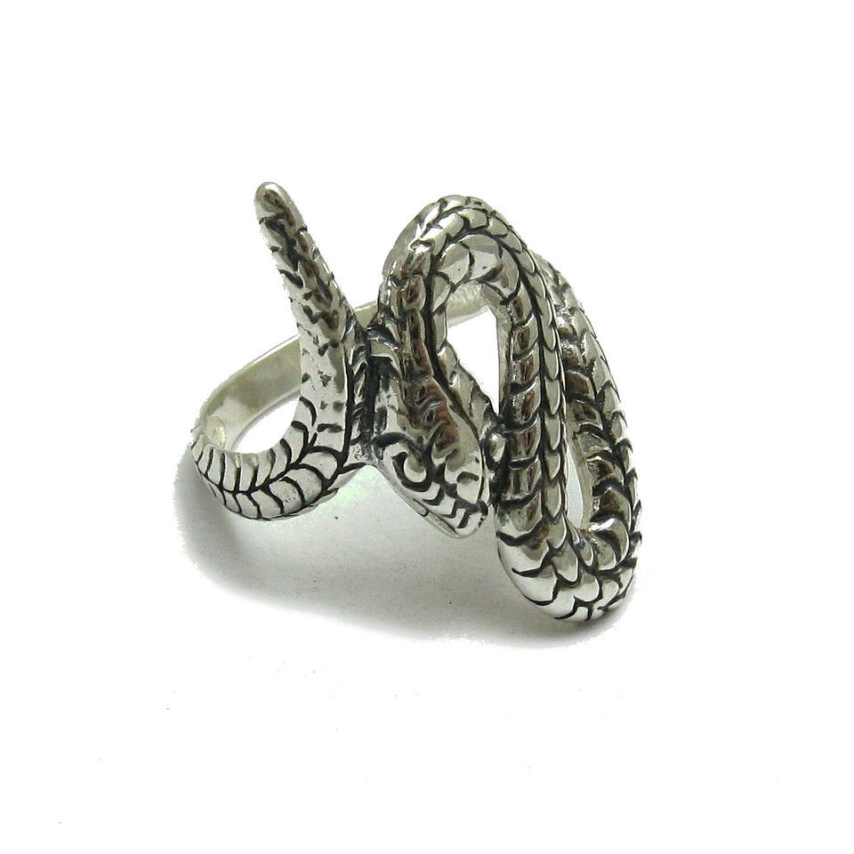 Genuine Sterling Silver Snake Ring Solid 925 Perfect Quality Hallmarked ...