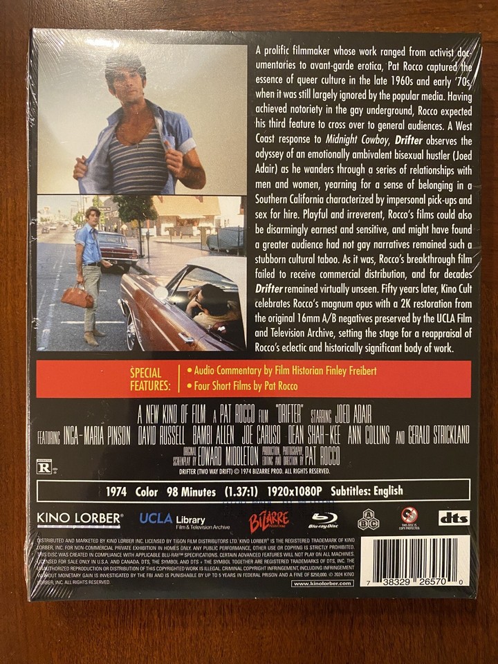 Drifter (Blu-ray, 1974) NEW w/ Slipcover 738329265700 | eBay