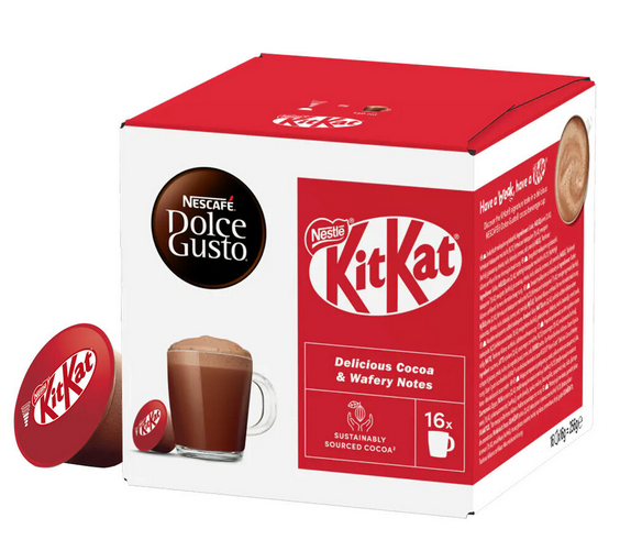 NESCAFE DOLCE GUSTO - KIT KAT - HOT CHOCOLATE CAPSULES - 16 PODS = 16 ...