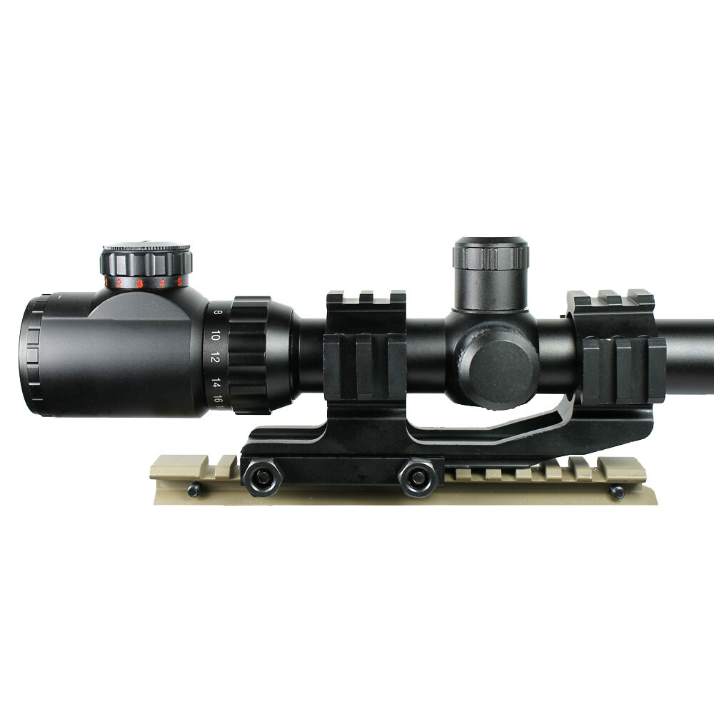 6-24x50 Hunting Rifle Scope Red Green Dual illuminated with PEPR Mount ...