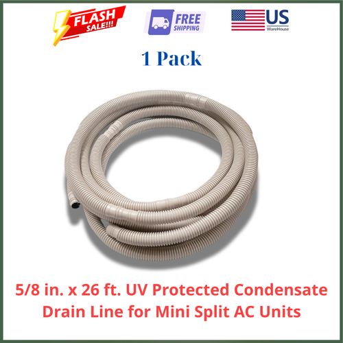5/8 in. x 26 ft. UV Protected Condensate Drain Line for Mini Split AC ...