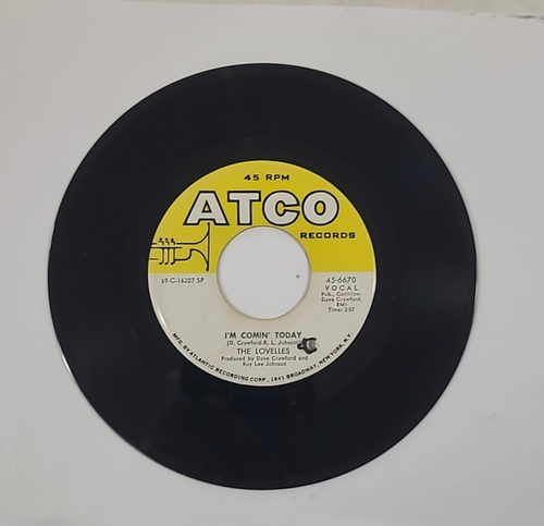 Soul 45 THE LOVELLES Pretending Dear / I'm Comin' Today ATCO 45-6670 / #220 | eBay