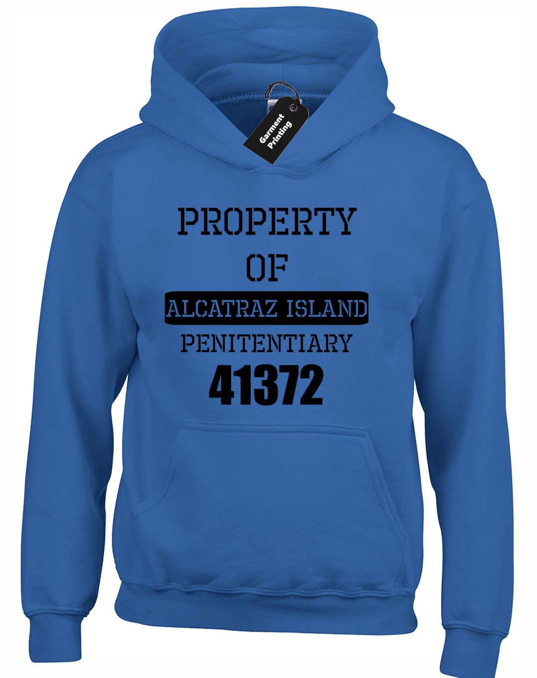 PROPERTY OF ALCATRAZ HOODY HOODIE PRISON INMATE JAIL TALL BIG SIZES 3XL ...