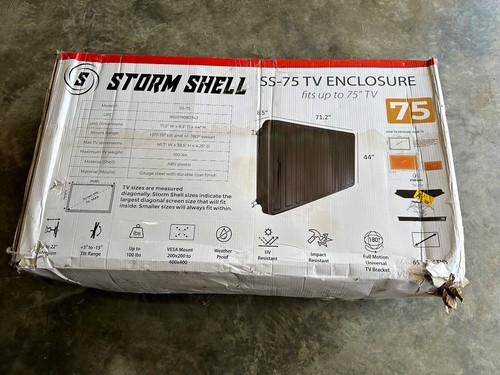 Storm Shell Hard Cover Weatherproof Protection Fits TVs 65-75" Mounting ...