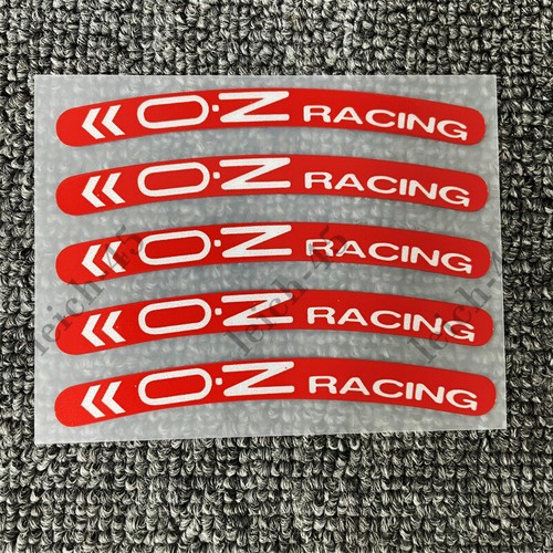 red motorcycle emblem decals track wheel hub reflective stickers for OZ ...