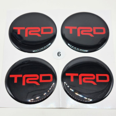 Stickers Resin Reflect Decor Emblem Wheels Center Caps Car for TRD Size ...