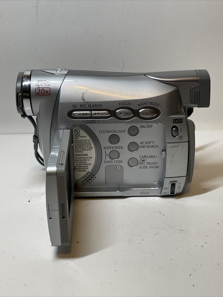 Canon ZR200 MiniDv Stereo Camcorder VCR Player TESTED READ DESCRIPTION ...