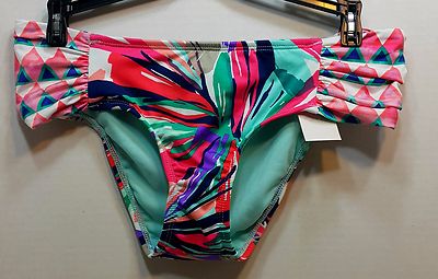 BAR III Swim Sz S Multi-Color Ruched Side Bikini Bottom i10 | eBay