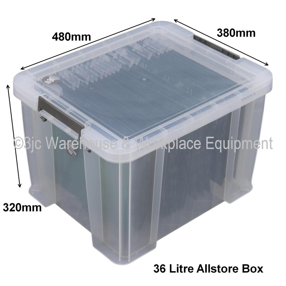 NEW Allstore Commercial Quality Clear Plastic Storage Box Boxes & Lids ...