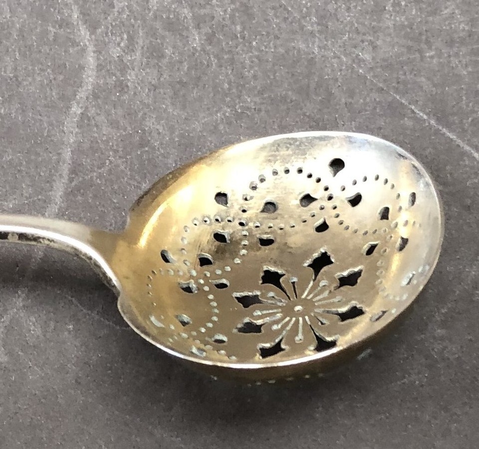 TIFFANY & CO. 1911 STERLING FLEMISH SUGAR SIFTER, ANTQUE WITH GOLD WASH ...
