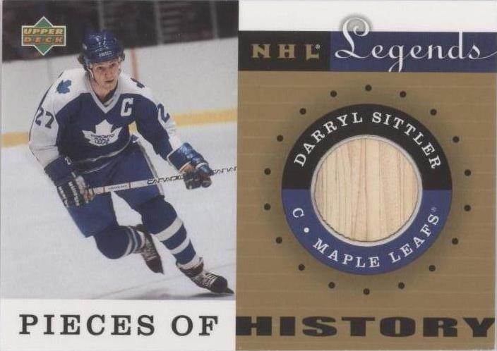 2001-02 Upper Deck Legends - Pieces of History Sticks Darryl Sittler # ...