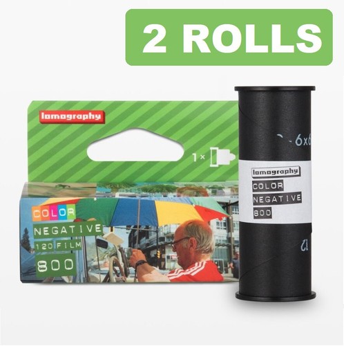 2 Rolls - Lomography LOMO 800 ISO Color 120 Medium Format Negative Film ...