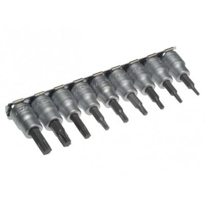 Teng Tools 3/8" Square Drive 9 Piece TX Security Bits Socket Rail Tools ...