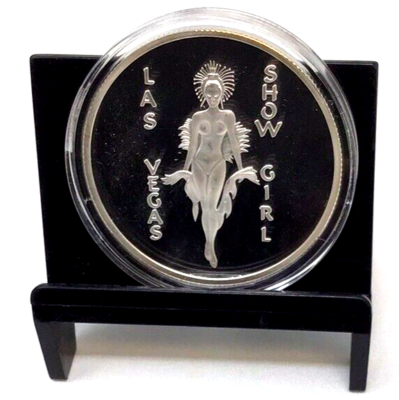 Las Vegas Show Girl Silver Card Guard in Air-Tight Coin-Tainer**~NEW ...