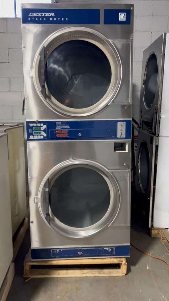 Dexter Commercial Stack Dryer 30Lb DL2X30QSS 120V 60Hz 1Ph Coin Op Nat ...