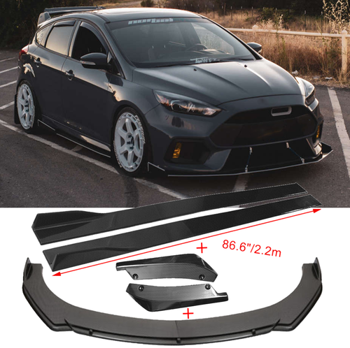 Carbon Front Bumper Spoiler / Side Skirt / Rear Lips For Ford Focus RS ...