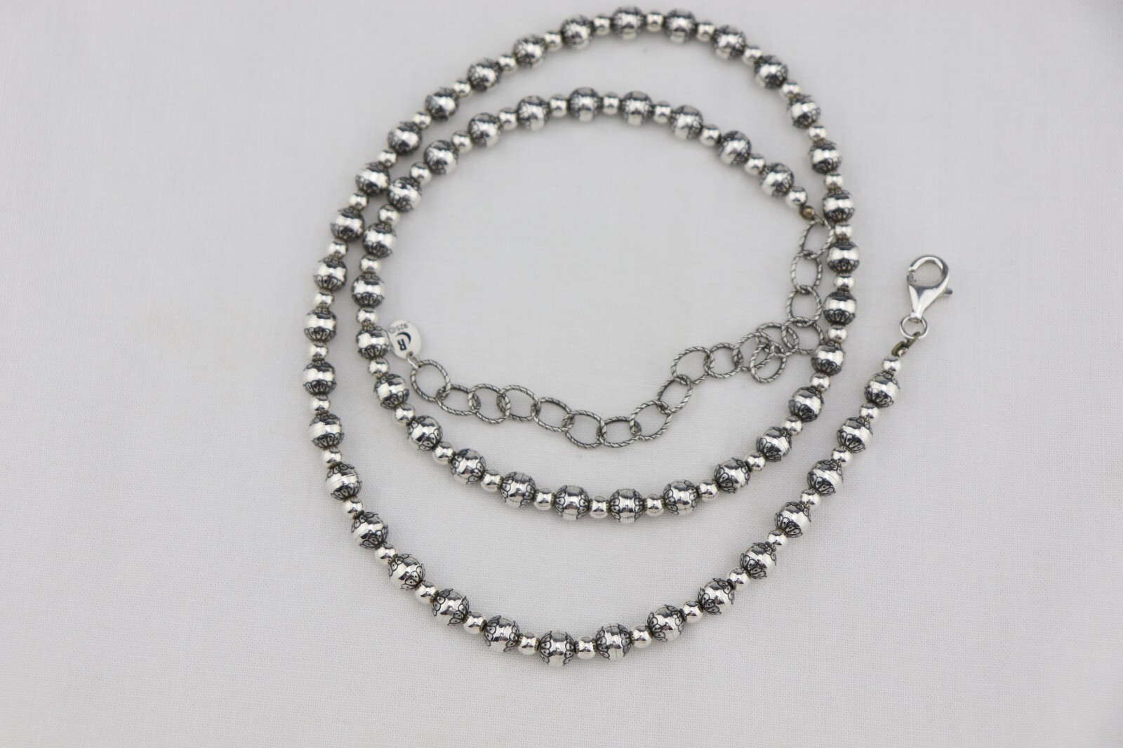 Carolyn Pollack Sterling Silver Concha Pearl Bead Necklace 6mm 2275 Up 26 L Ebay