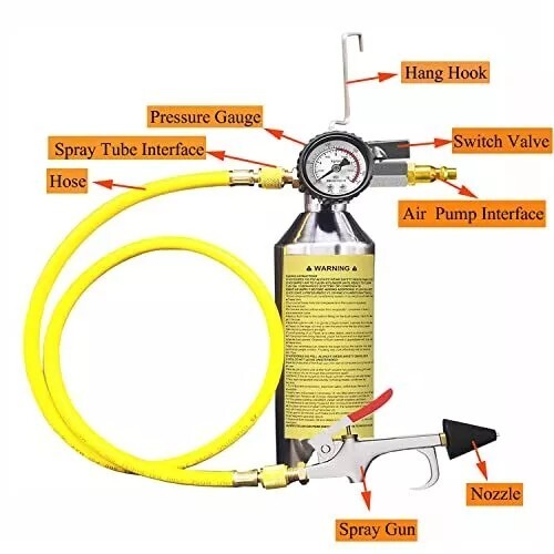 Ac Flush Kit Car Air Conditioner System Lines Flush Gun Kit Ac Flushing ...