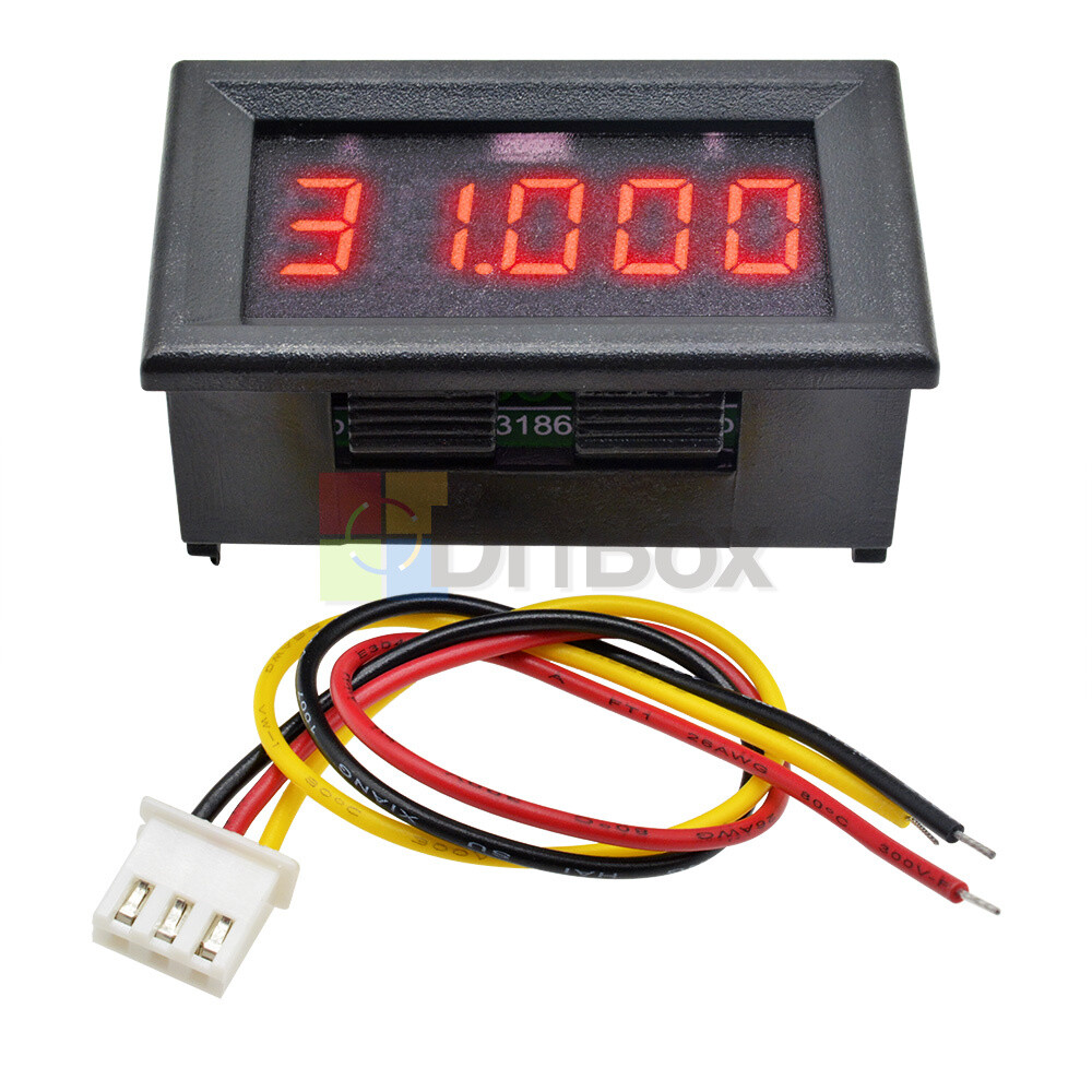 Red 0.36" 5-Digit DC 0-33.000V Digital LED Voltmeter Voltage Meter Car ...