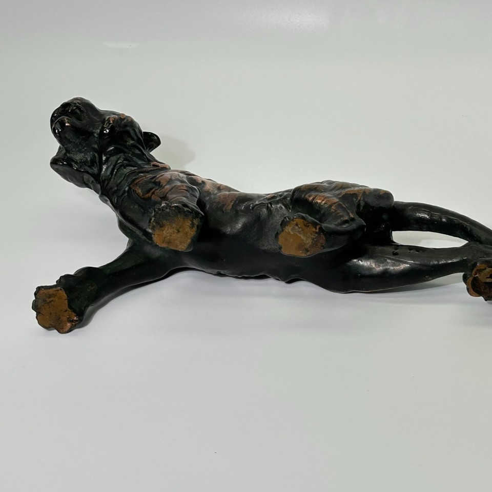Painted Bronze Tiger Sculpture Statue Japanese Okimono? Home Decor ...