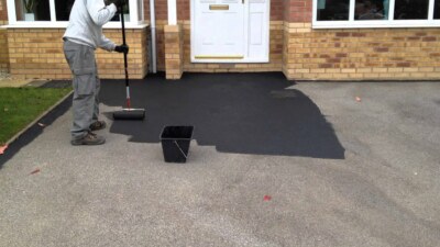 20ltr driveway black tarmac paint-restorer-sealant drive master (hard ...