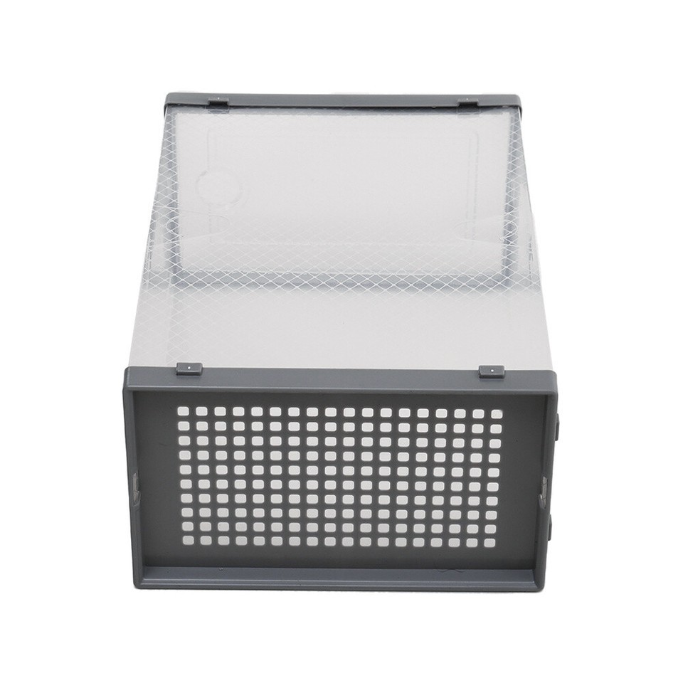 Transparent Clear Strong Plastic Shoe Storage Boxes Drawers Stackable ...