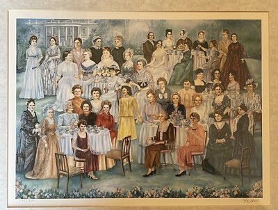 Americana Print “First Ladies’ Tea Party” by Pawinee McEntire | eBay