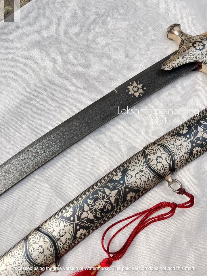 KILIJ SWORD, KILIJ HEAD, ARABIAN silver calligraphy scabbard sword ...
