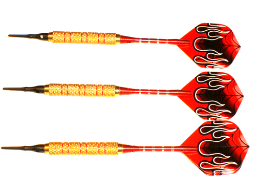 Soft Tip Darts Used, 17 Gram Brass with New Aluminum Shafts and Flights ...