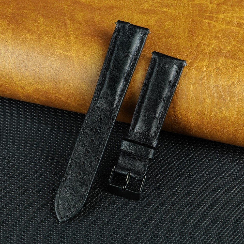 Genuine Ostrich Leather Watch Band Men Classic Ostrich Watch Strap ...
