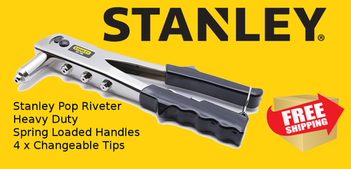 Stanley 69-799 Heavy Duty Pop Riveter Gun suit 3/32", 1/8”, 5/32" & 3/ ...