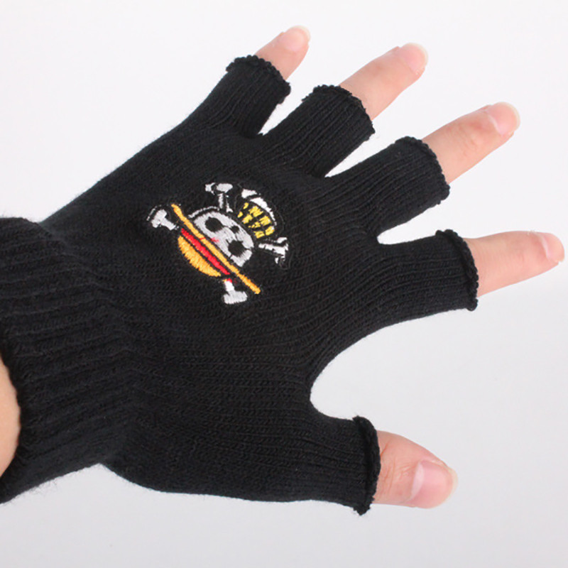NEW Anime Black Butler Fairy Tail Half Finger Plush knit Gloves Cosplay ...