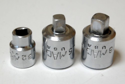 Three Mac Square Pipe Drain Plug Sockets 9/32 Female 5/16 & 3/8 Male ...
