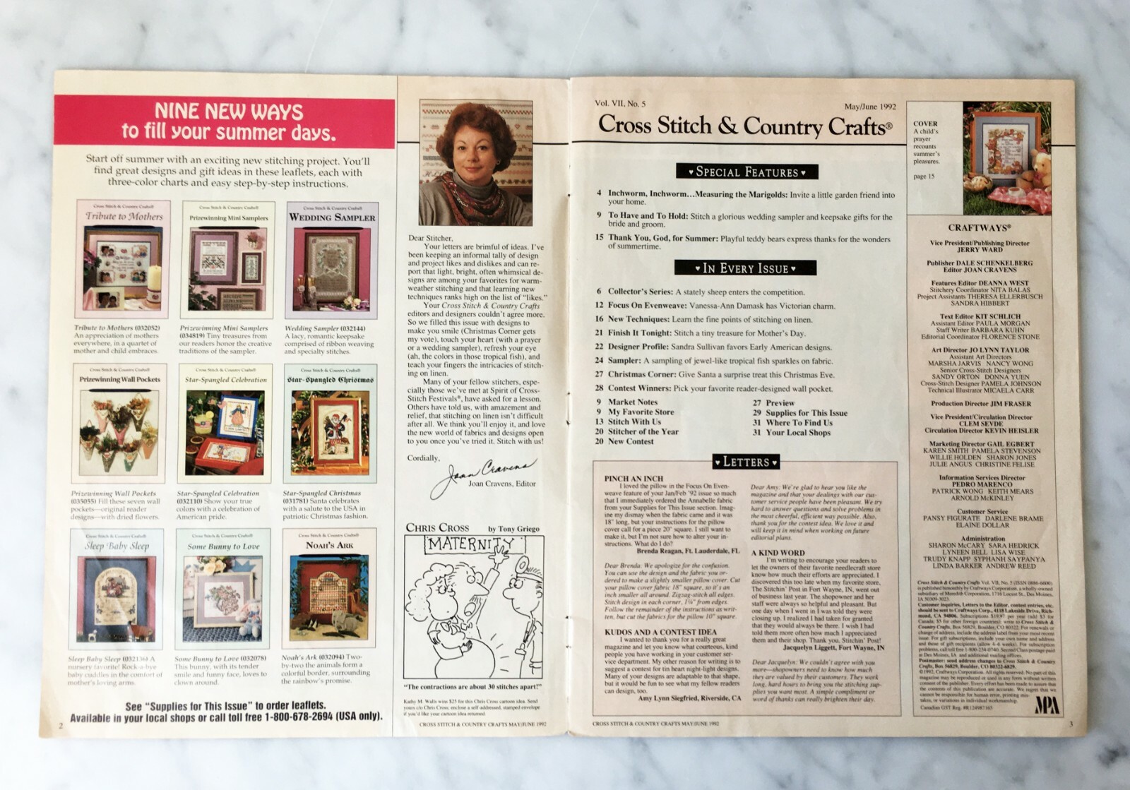 Cross Stitch Country Crafts Magazine May/June 1992 Gifts for Mom ...