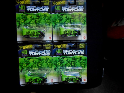 Lot of 4 - Hot Wheels Volkswagen Drag Bus Teenage Mutant Ninja Turtles ...