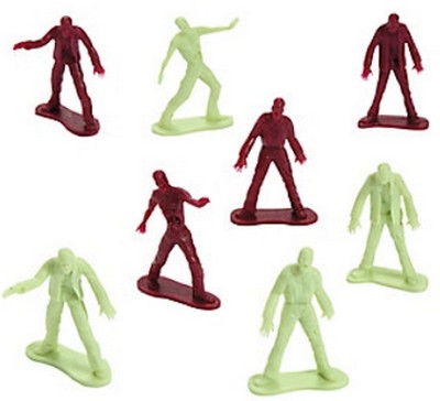 Pack of 12 - Small Zombie Figures - Halloween Party Loot Bag Fillers ...