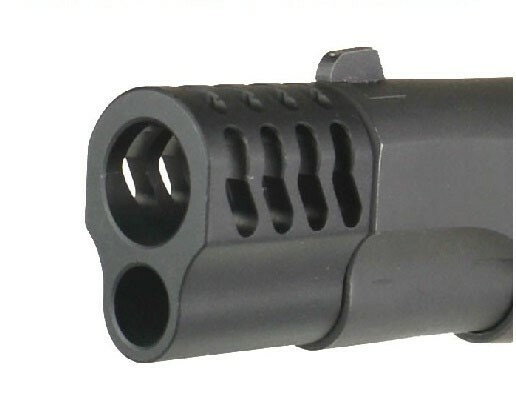 1911 .45 ACP Muzzle Brake Compensator,Chevron Side Port,Anodized Black ...