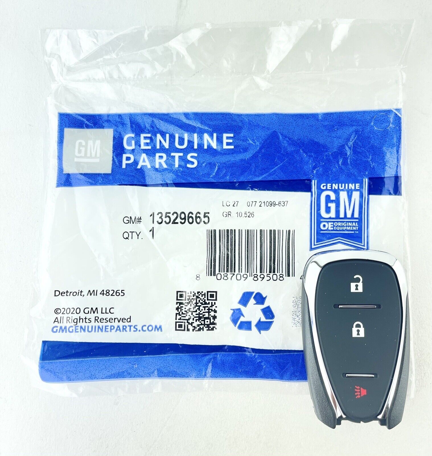 New OEM Chevrolet Spark/Sonic/Equinox Remote Start Smart Key Fob - FCC ...