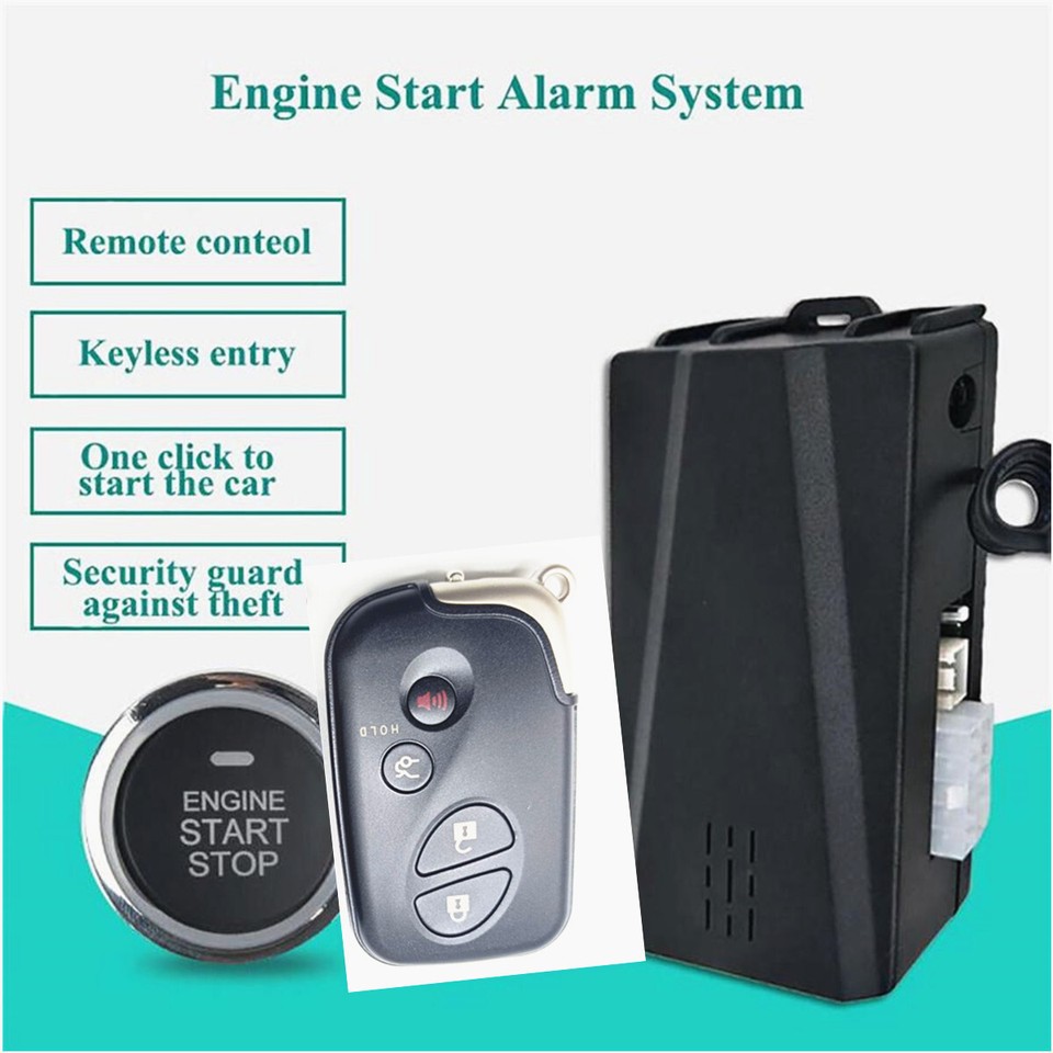 Car Ignition Switch Engine Start Push Button Keyless Entry Starter ...