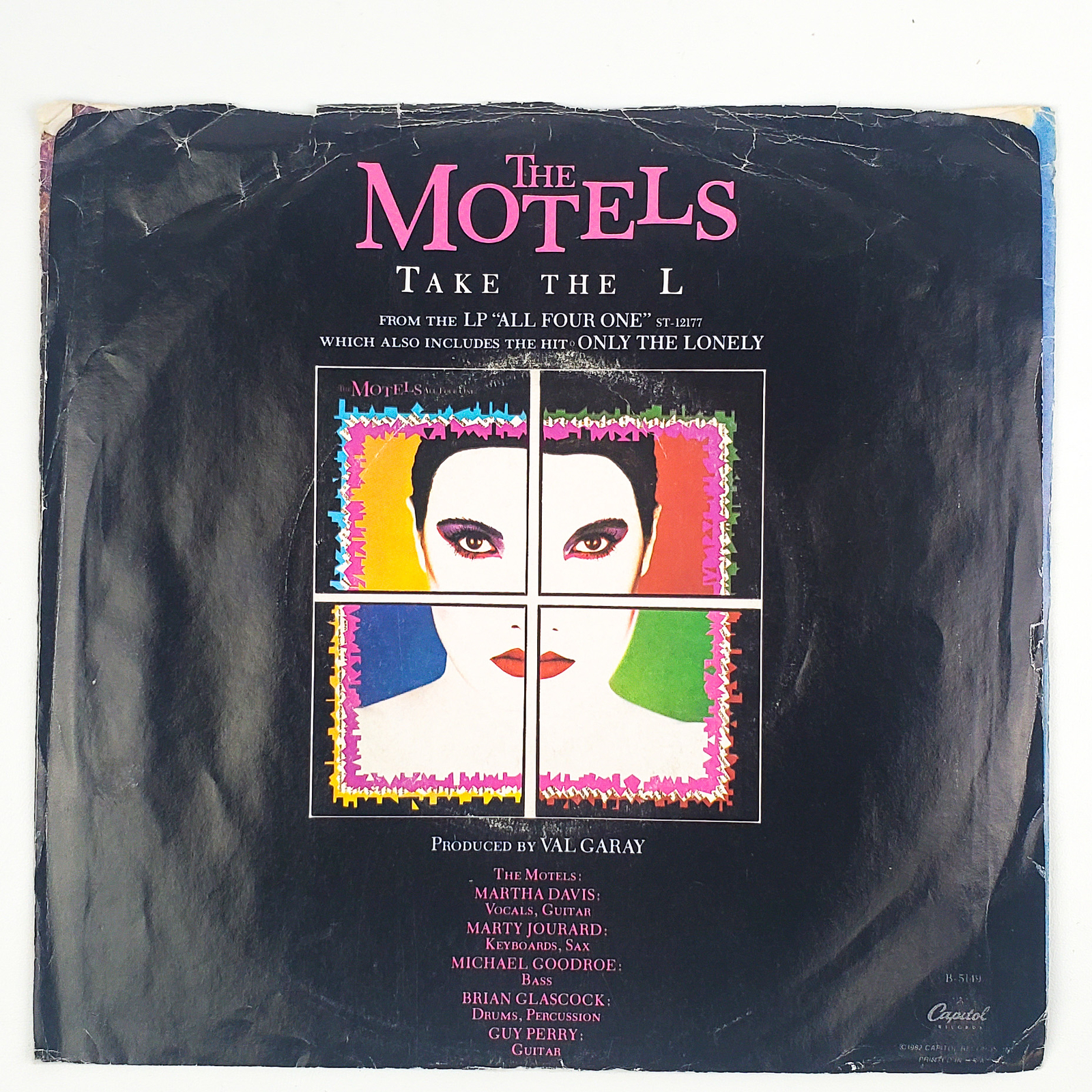 The Motels Take The L Record 45 RPM Single B-5149 Capitol Records 1982 ...