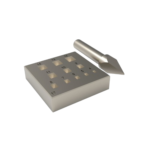 Rectangular Punch Bezel Block Set with 11 Punches Size 4mm - 14mm | eBay