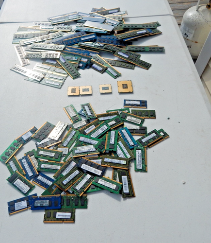 4. LBS 7OZ Pounds Lot PC & LABTOP RAM Memory Gold Scrap Metals Recovery ...