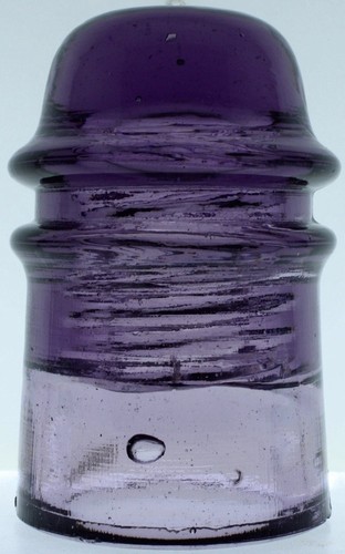 GORGEOUS PURPLE UNEMBOSSED AM. TEL. & TEL. CO. CD-121 TOLL INSULATOR | eBay