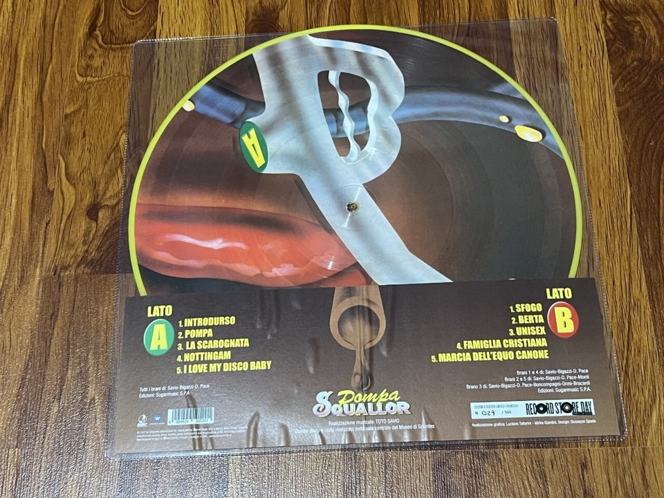 SQUALLOR POMPA LP PICTURE DISC LIMITED EDITION NUMBERED RSD 2020 ...