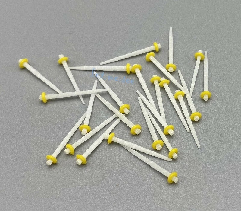 200Pcs/Box Dental Quartz Glass Fiber Post Teeth Restorative Screw 1.2mm ...