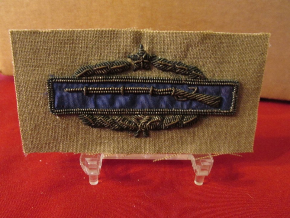 WWII US Army CIB Combat Infantry Badge Bullion Patch 2nd Award STUNNING ...