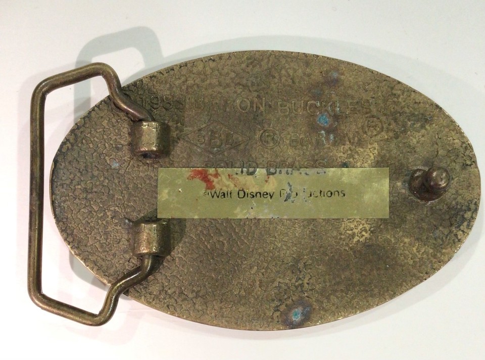 Vintage 1983 Baron Buckle Mickey Mouse Solid Brass | eBay UK